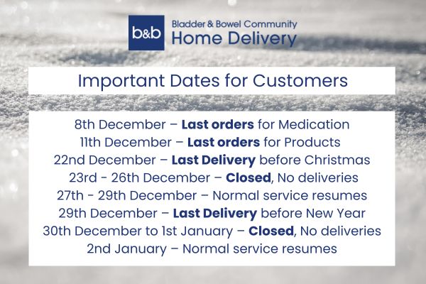 Our Home Delivery Service | Bladder & Bowel Community